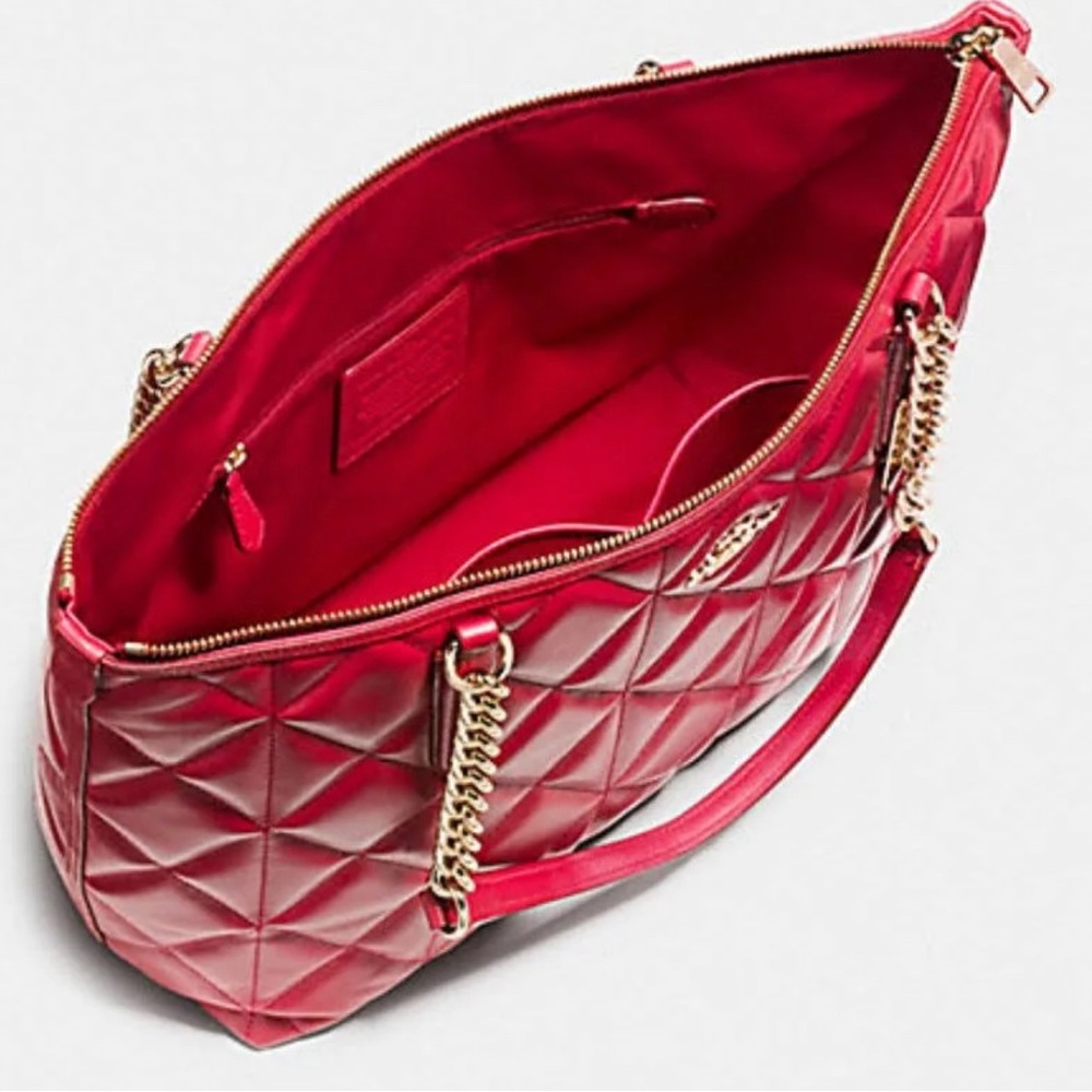 Coach Ava Chain Tote In Quilted Leather F36661 With M… - Gem
